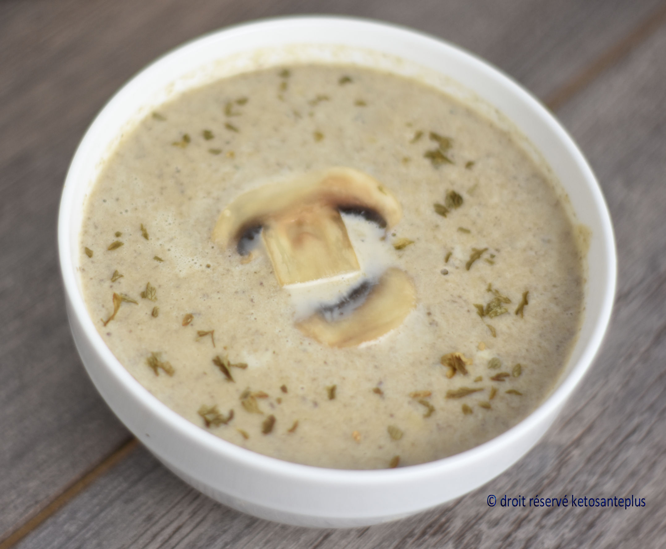 Crème de champignons keto / cétogène / LCHF / sans gluten
