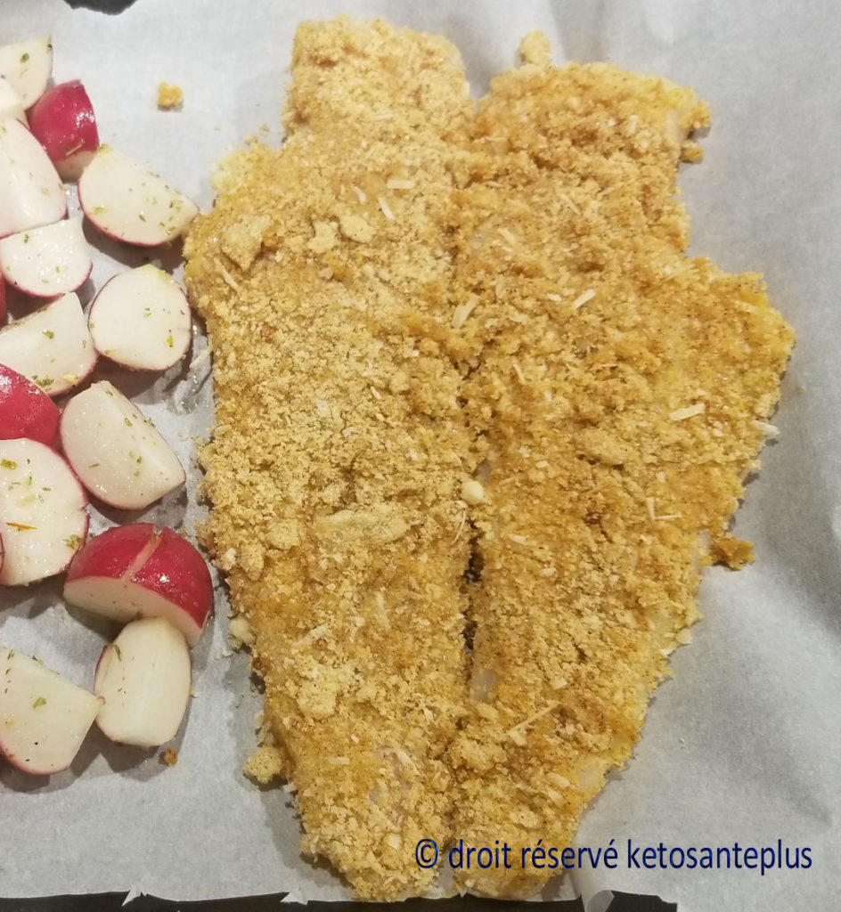 Filets de poisson panés keto / cétogène / sans gluten