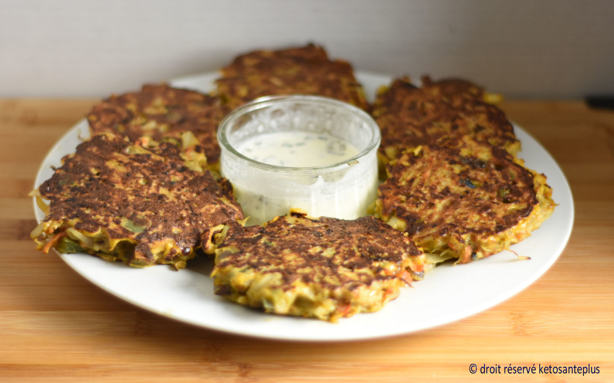 Galettes de légumes keto / cétogène / sans gluten